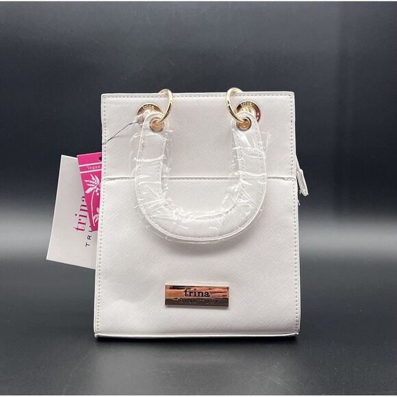 Trina Turk | Bags | Tina Turk Double Handle Bag White Nwt | Poshmark